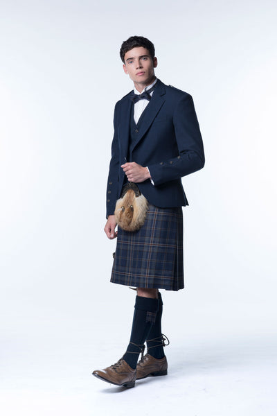 Arran Navy Tweed Kilt Outfit – MacGregor and MacDuff